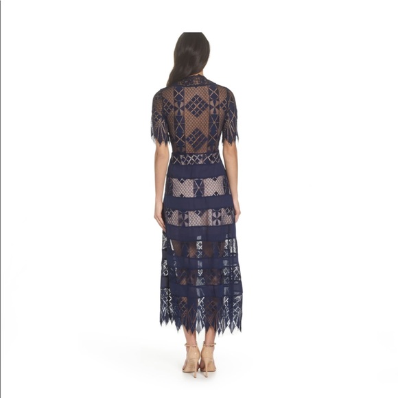foxiedox | Dresses | Nwt Foxiedox Navy Lace Midi Dress | Poshmark